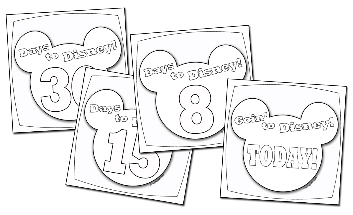A Disney Countdown Calendar You Can Color A Disney Countdown Calendar You Can Color