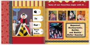 WDW ABCs Photo Scrapbook Inspiration